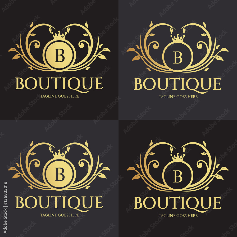 Boutique logo design template. Luxury logo design concept. Vector ...
