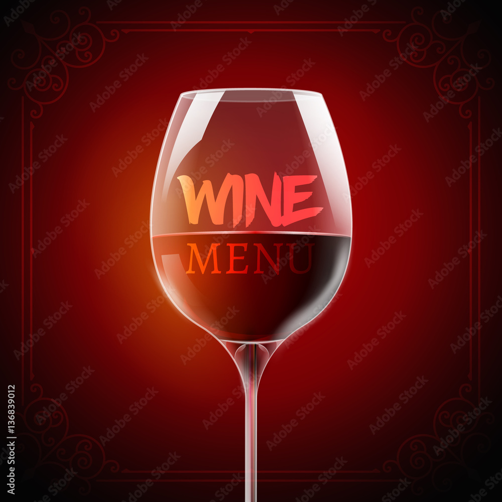 Wine menu card design template. Wine list template layout Stock Vector ...