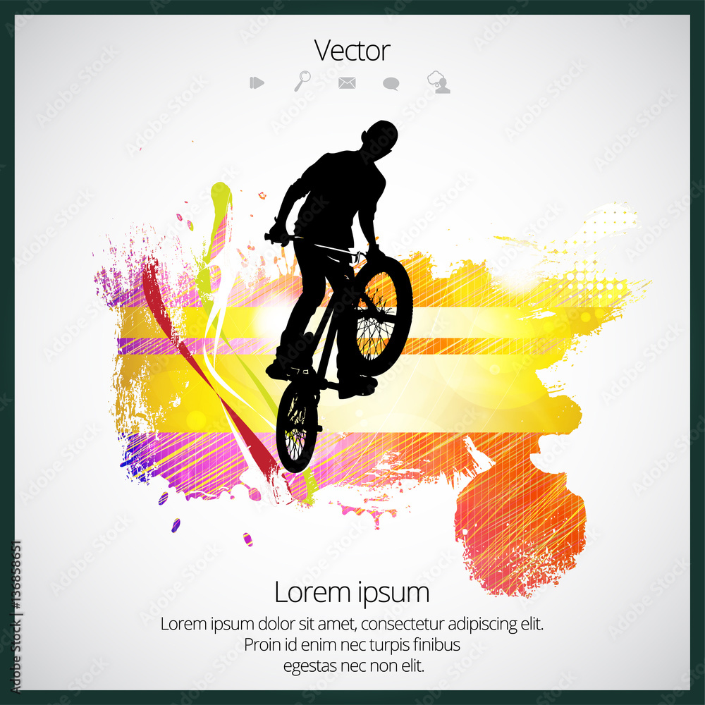 BMX freestyle. Sport background Stock Vector | Adobe Stock