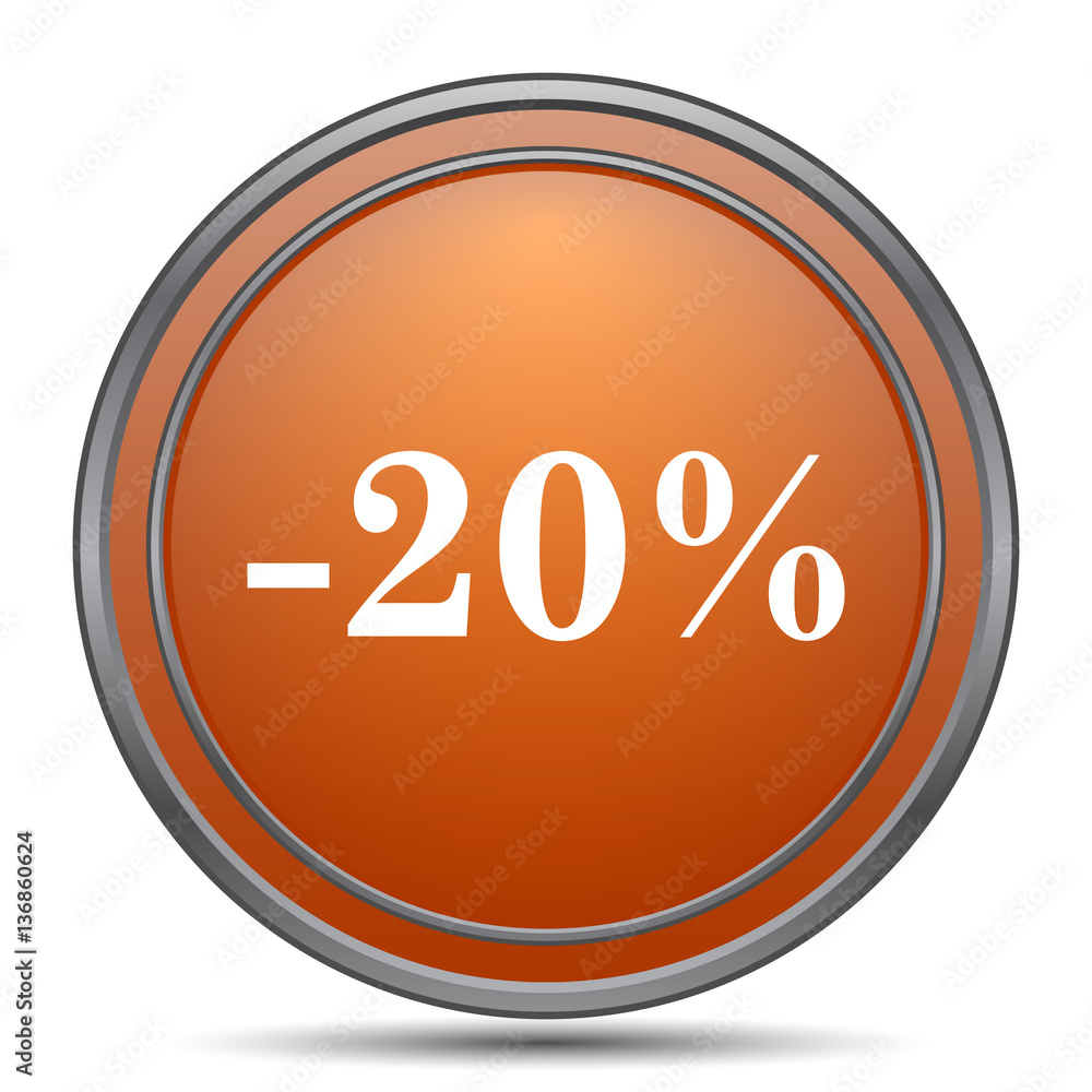 Illustrazione Stock 20 Percent Discount Icon Adobe Stock