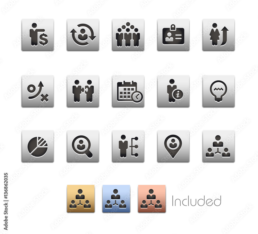 Business Efficiency Icons - The vector file includes 4 color versions ...