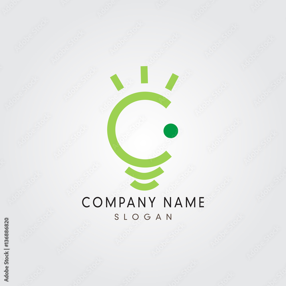 Modern bulb icon symbolising bright ideas in a simple form Stock Vector ...