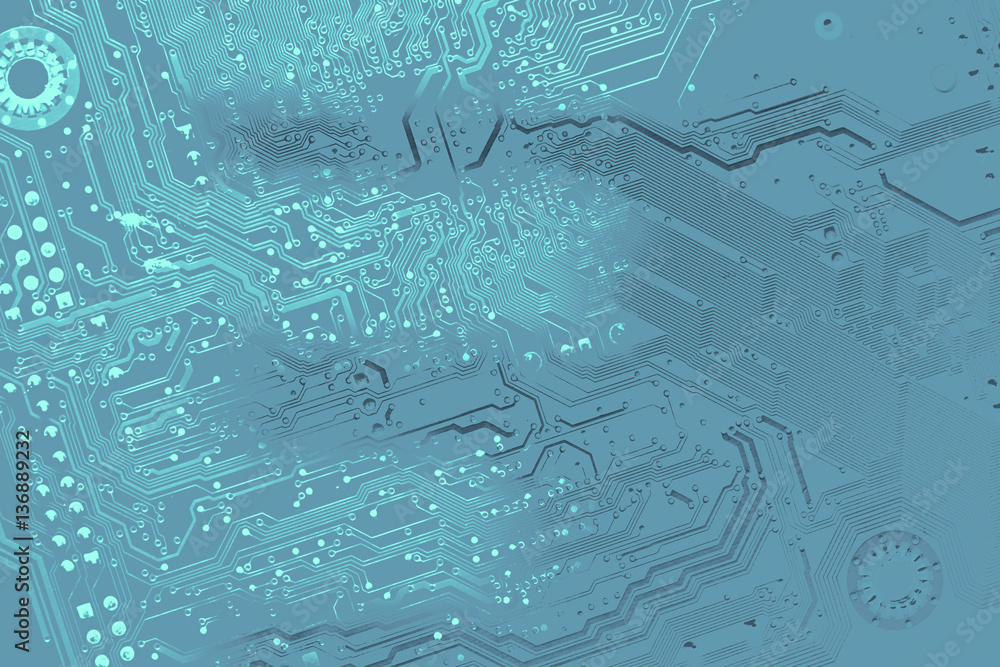 Circuit board. Electronic computer hardware technology. Motherboard ...