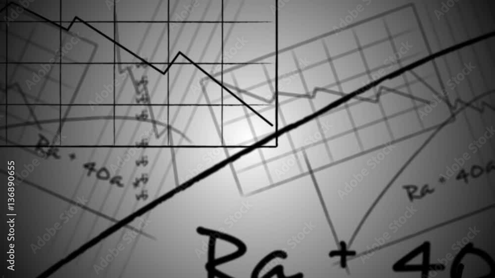 Seamless animation science, physics and mathematical formula equation ...