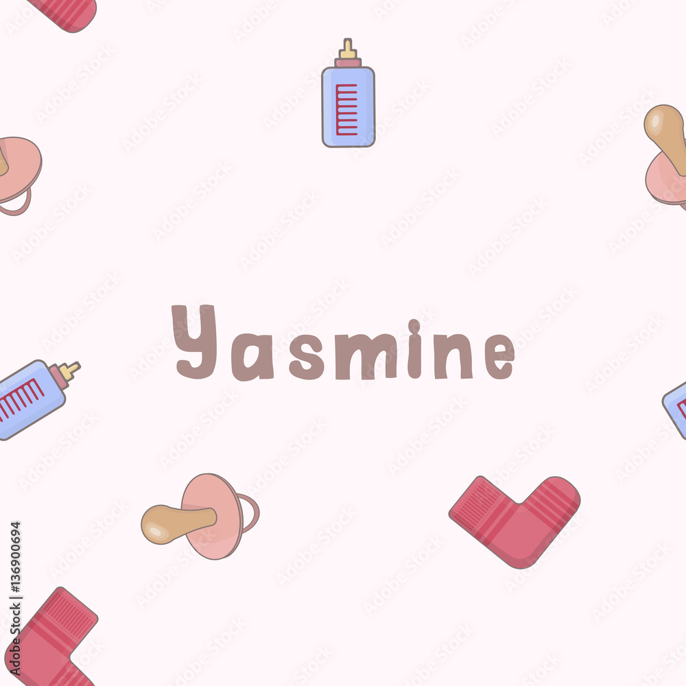 Seamless background pattern name Yasmine of the newborn. Wallpaper ...