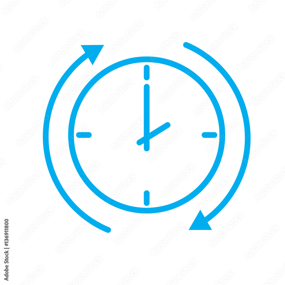 time arrow icon on white background. time arrow sign. Stock Vector ...