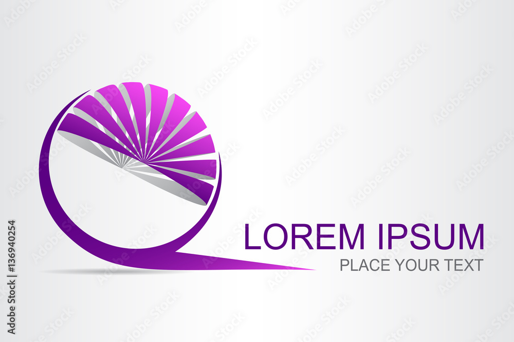 Logo stylized spherical surface with abstract shapes Stock Vector ...