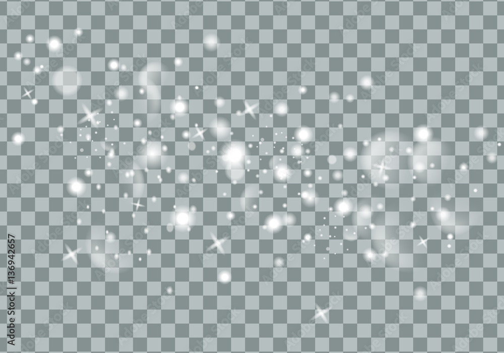 glittering star dust trail sparkling particles on transparent ...