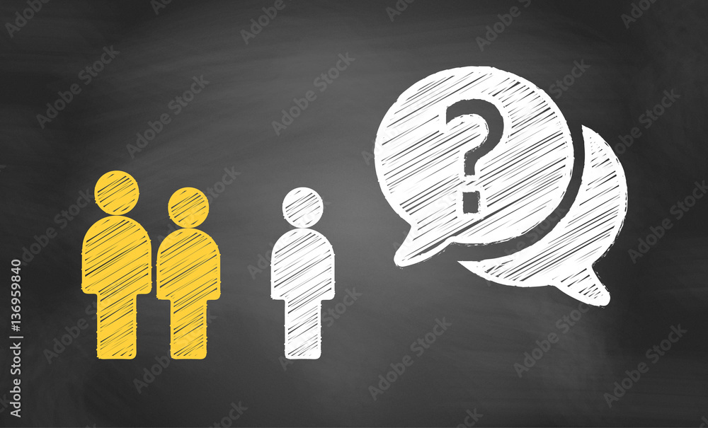 Tafel | Fragen stellen Stock-Vektorgrafik | Adobe Stock