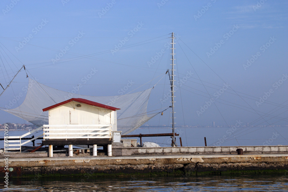 Lavorieri per la pesca sul delta del Po Stock Photo | Adobe Stock