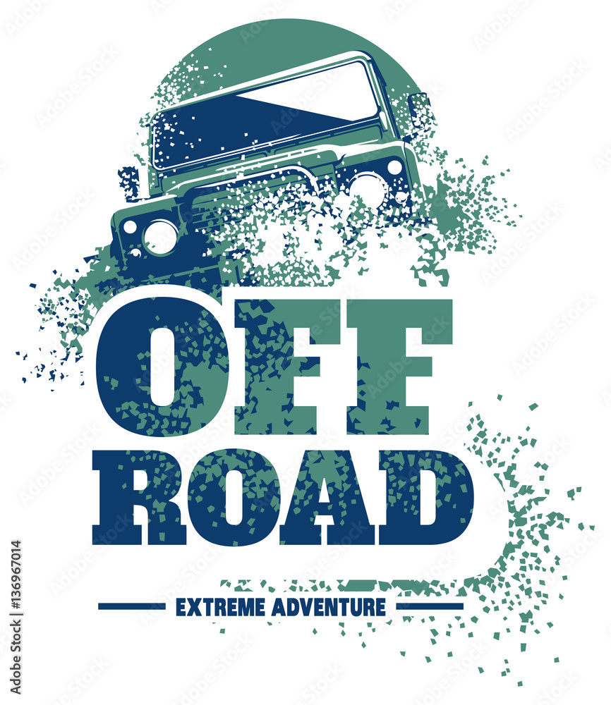 Off-road car logo, safari suv, expedition offroader. Stock Vector ...