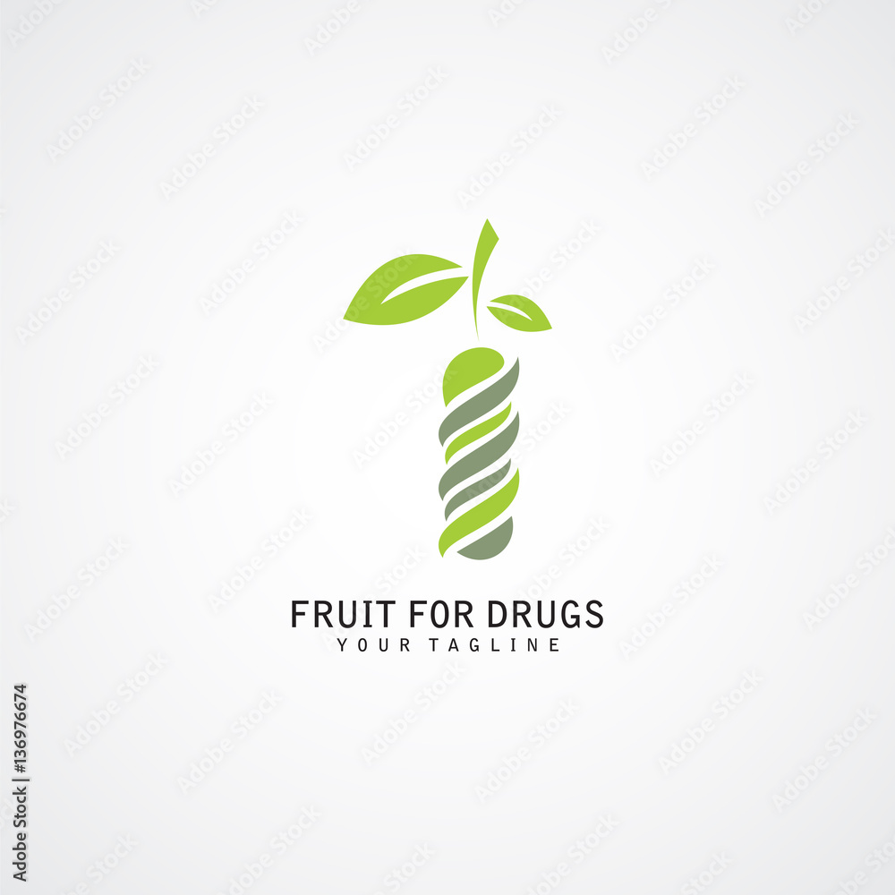 Drug logo template design on clean background Stock Vector | Adobe Stock