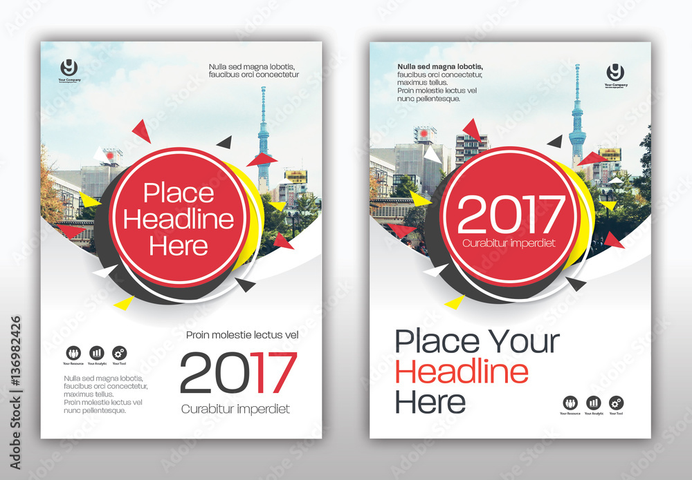 Book Cover Layout Set 57 Stock Template | Adobe Stock