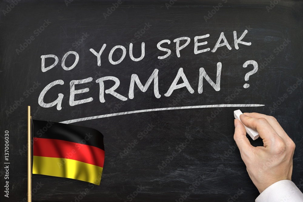 Foto de Do You speak German? Text written on blackboard. do Stock ...