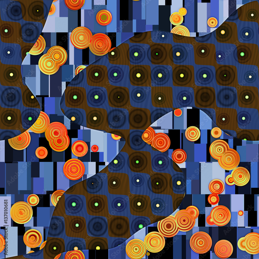 Abstract pattern in Gustav Klimt style Stock Illustration | Adobe Stock