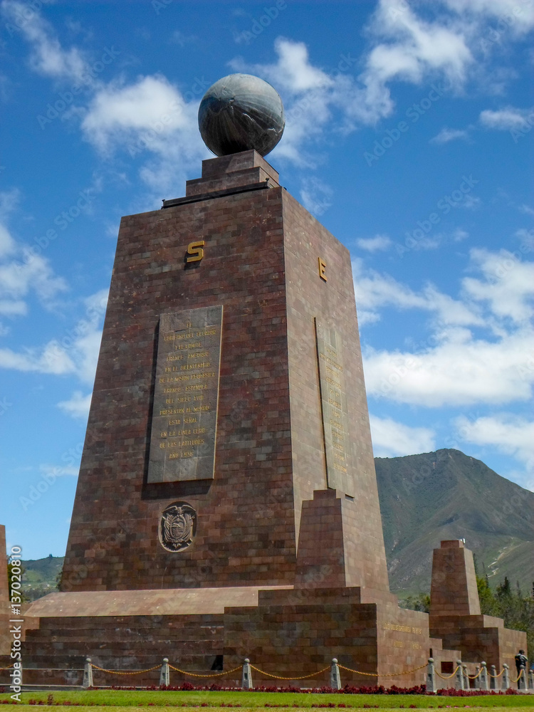 Middle of the world Monument in Quito, Ecuador Stock Photo | Adobe Stock