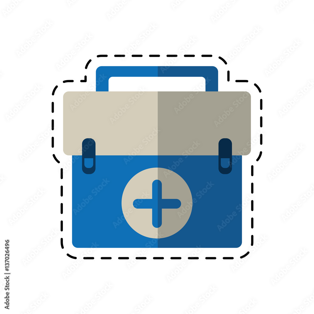 cartoon first aid kit emergency equipment vector illustration eps 10 ...