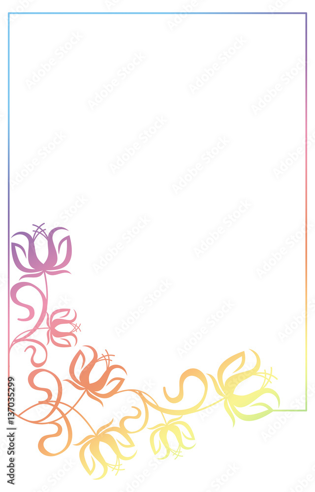 Beautiful gradient frame. Raster clip art. Stock Illustration | Adobe Stock
