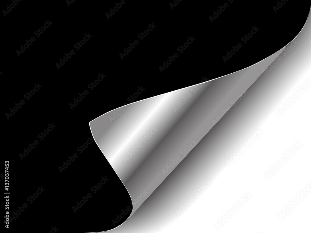 sheet of curled paper with a transparent background Stock Vector ...