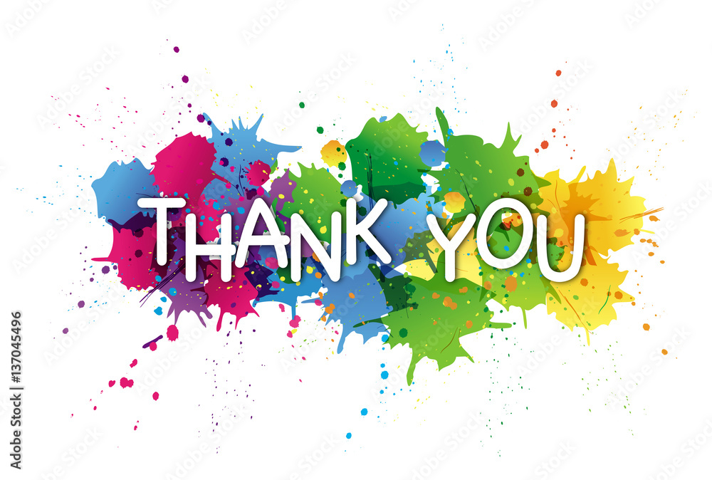 Thank you sur fond tâches Stock Vector | Adobe Stock