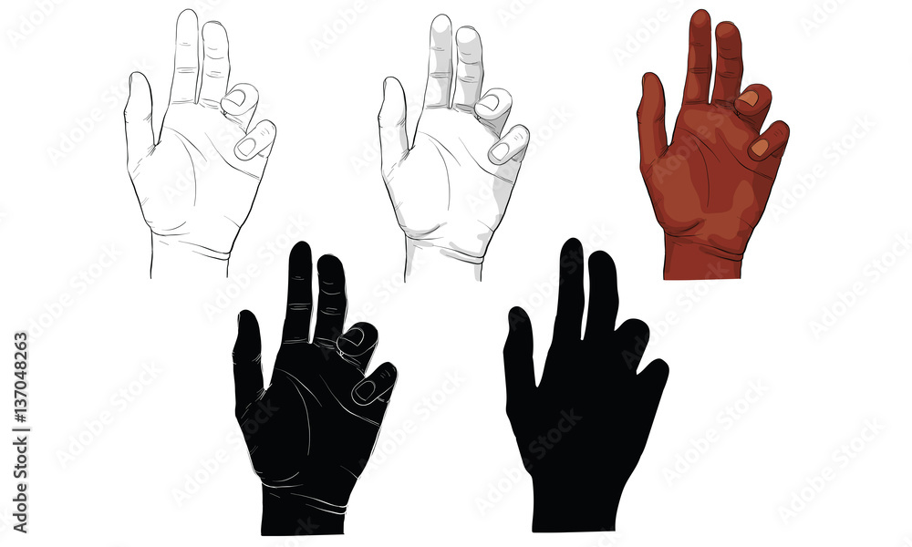 hand action, hand signal Stock Vector | Adobe Stock