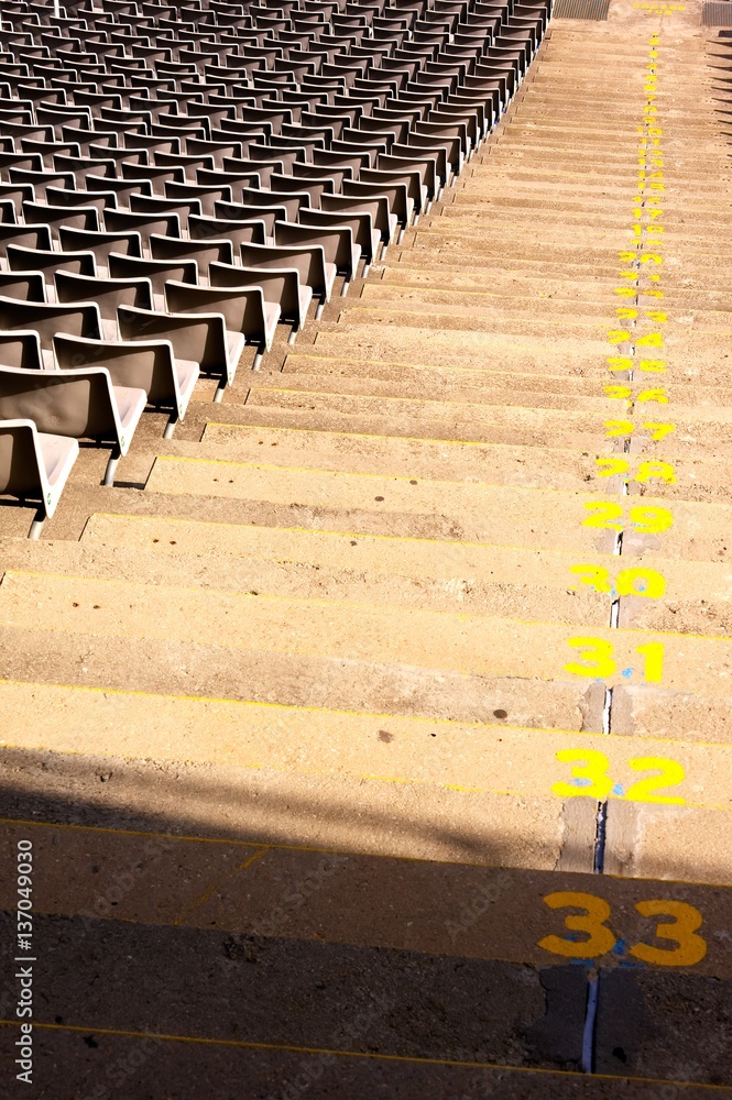 Les gradins du stade Stock Photo | Adobe Stock