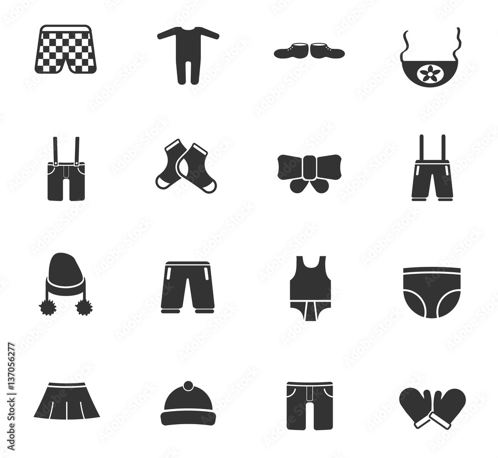 baby clothes icon set Stock Vector | Adobe Stock