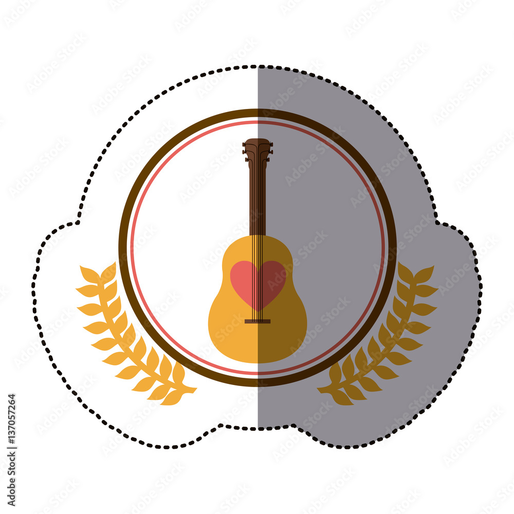 symbol guitar icon stock image, vector illustration Stock Vector ...