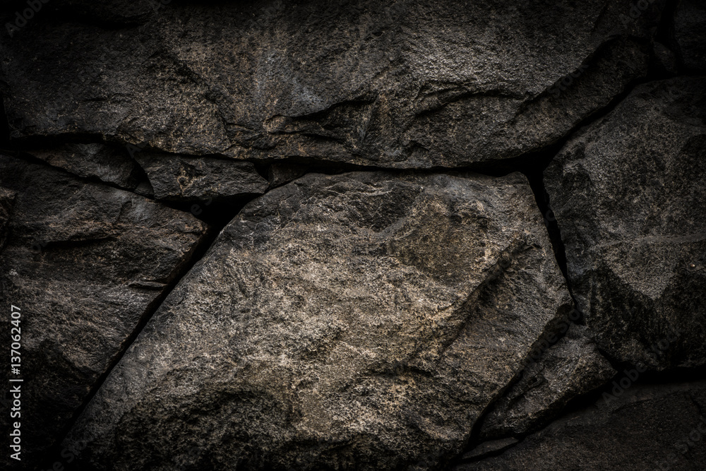 Stone background, rock wall backdrop with rough texture. Abstract ...