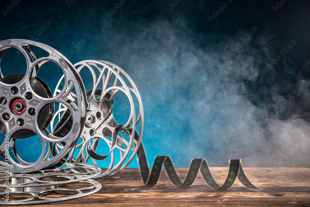 Old style movie reels, close-up. Stock Photo | Adobe Stock