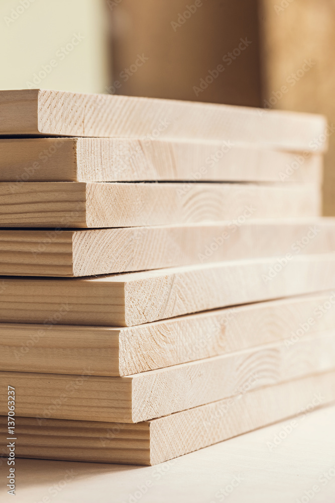 Stack of wood boards Stock Photo | Adobe Stock