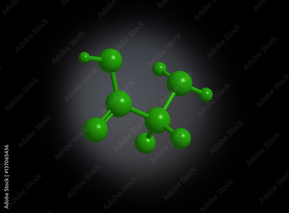 Green molecular structure, 3D rendering Stock Illustration | Adobe Stock