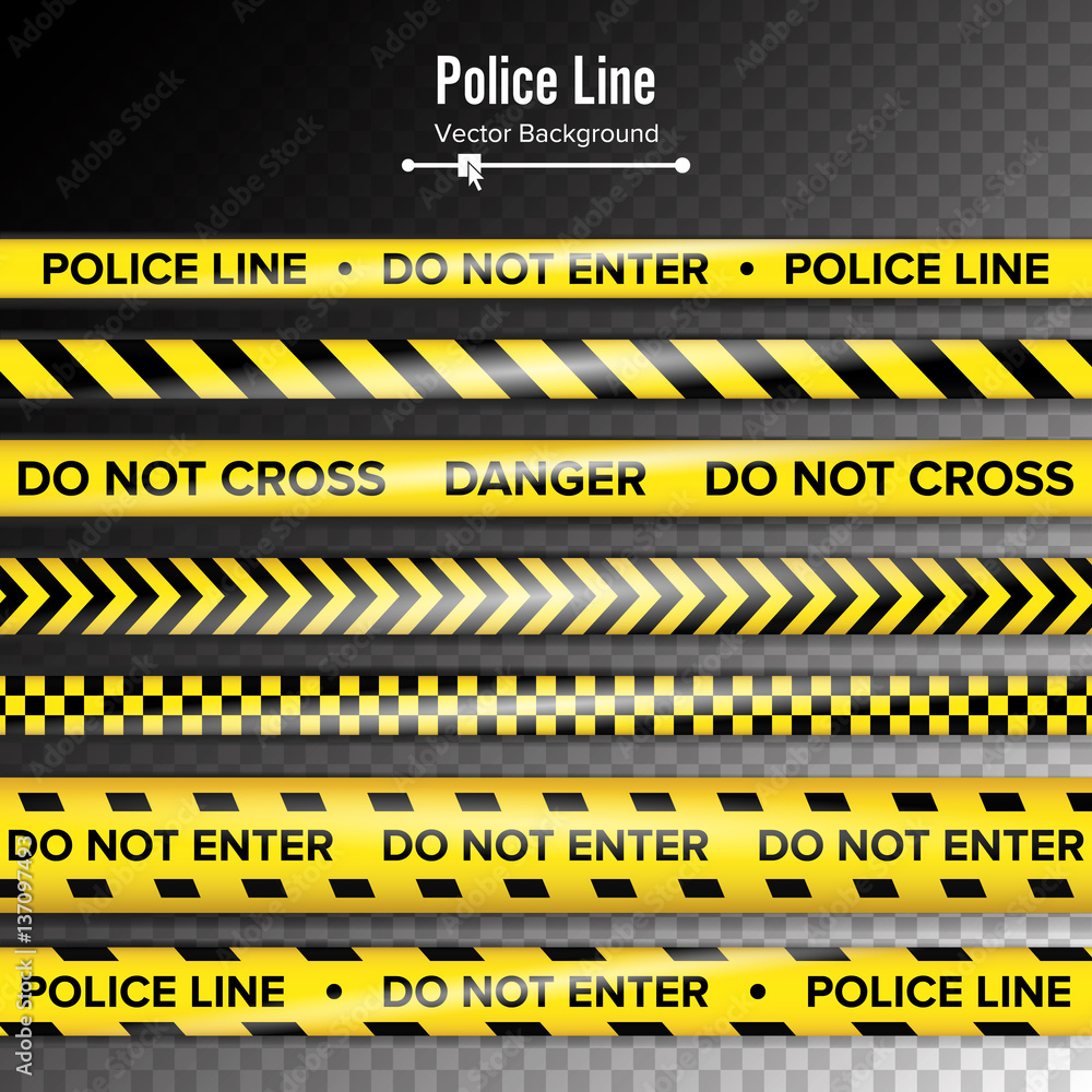Yellow With Black Police Line. Do Not Enter, Danger. Security ...