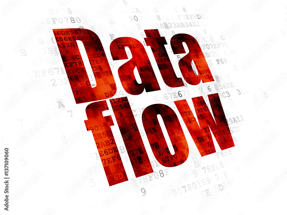 Information concept: Data Flow on Digital background Stock Illustration ...