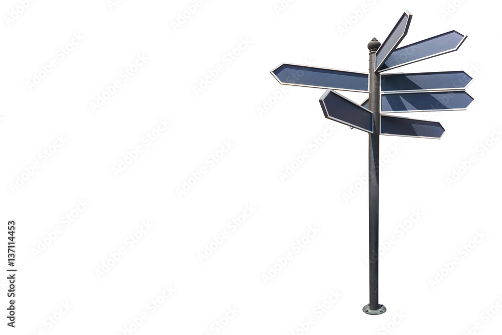 guide post,isolated on white background with clipping path. Stock Photo ...