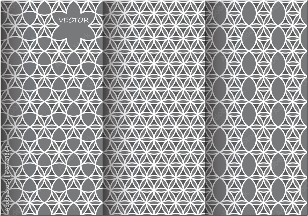 Seamless pattern of the modules. Vector line backgrounds collection ...