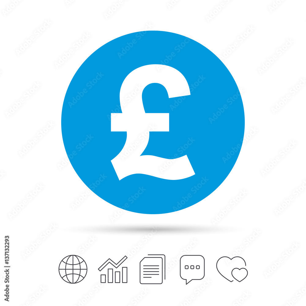 Pound sign icon. GBP currency symbol. Stock Vector | Adobe Stock