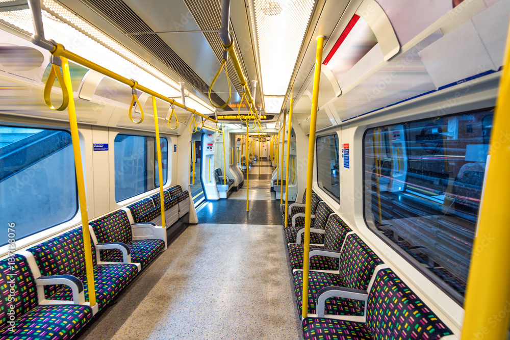 Inside underground train, London Stock Photo | Adobe Stock