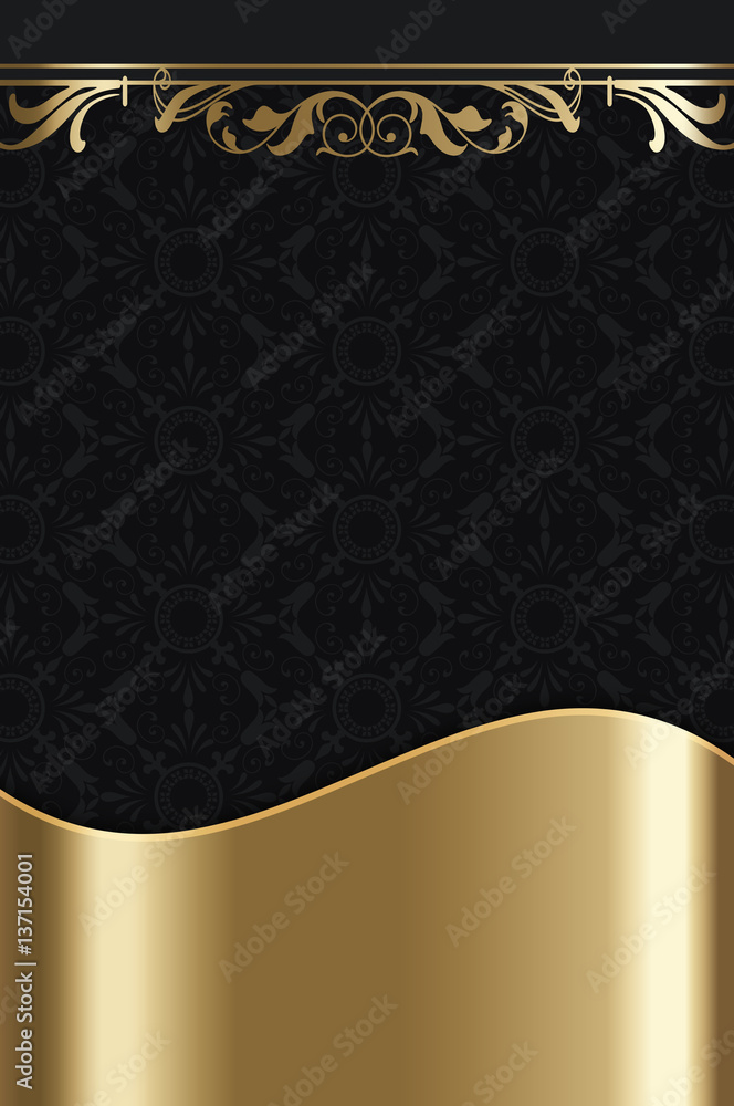 Black and gold vintage background. Stock Photo | Adobe Stock
