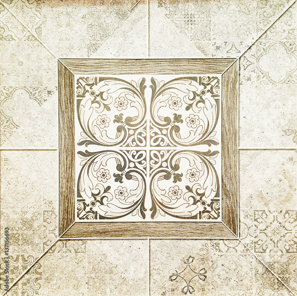 Background and texture with Ancient tile pattern Stock Photo | Adobe Stock