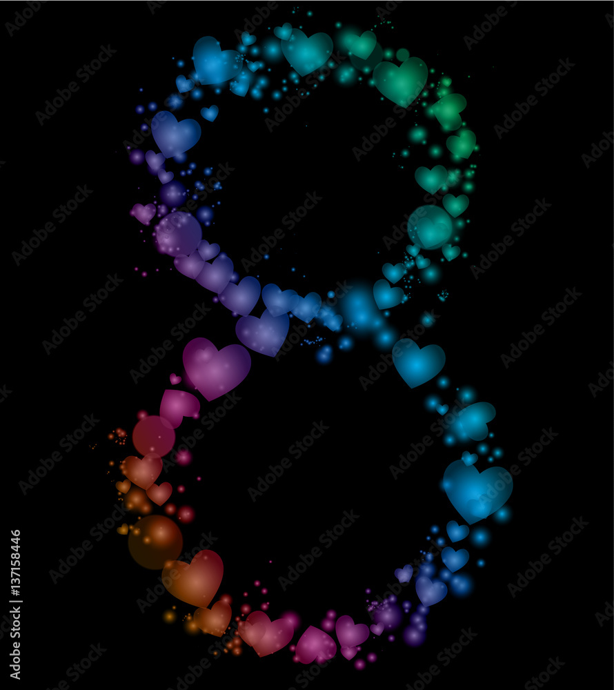 vector background with eight Stock Vector | Adobe Stock