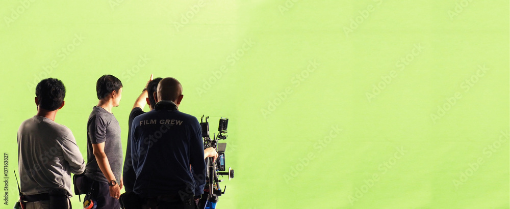 Behind the scenes of TV commercial movie film or video shooting ...