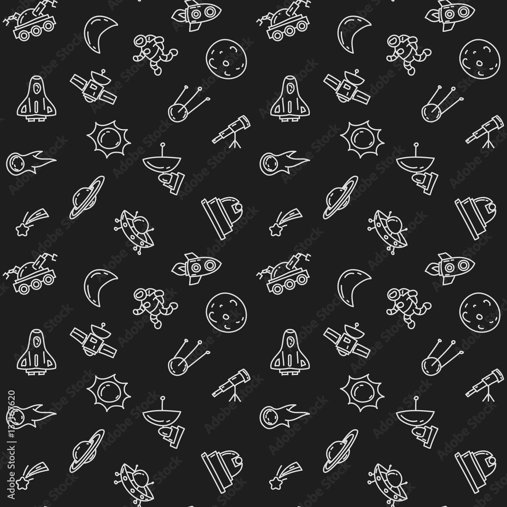 Cartoon funny doodles space elements. Hand drawn objects and symbols ...