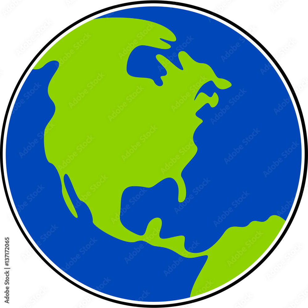 Cartoon Planet Earth Stock Vector | Adobe Stock