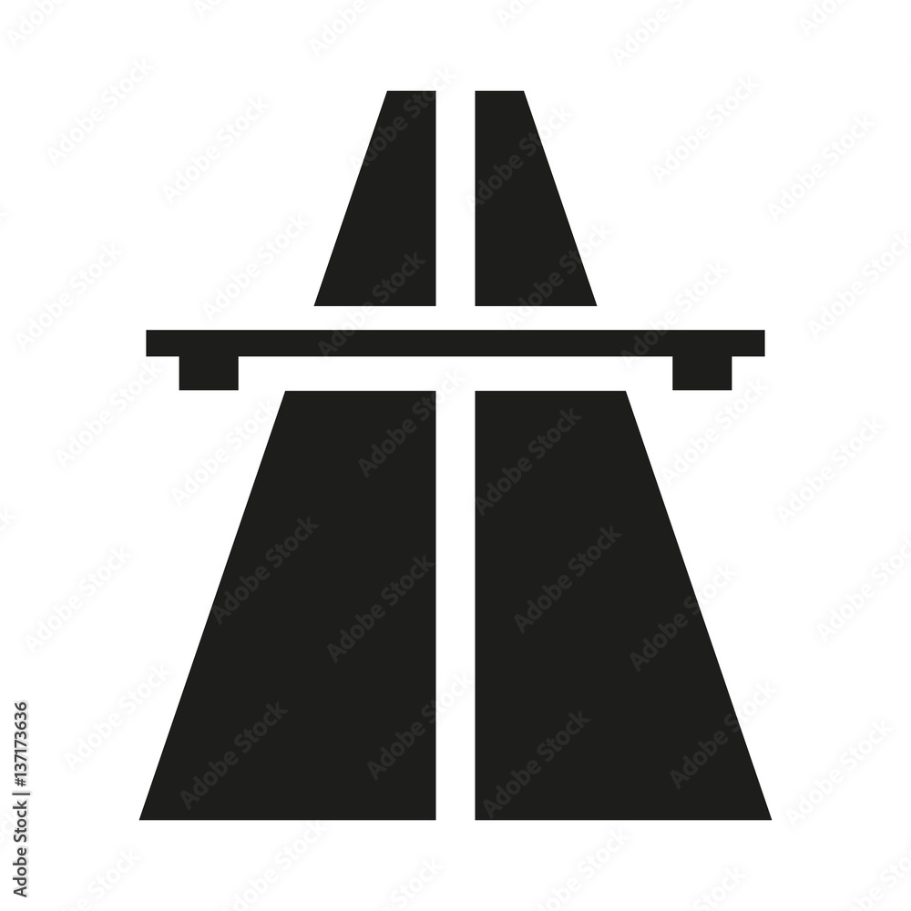 Autobahn Icon Stock-Vektorgrafik | Adobe Stock