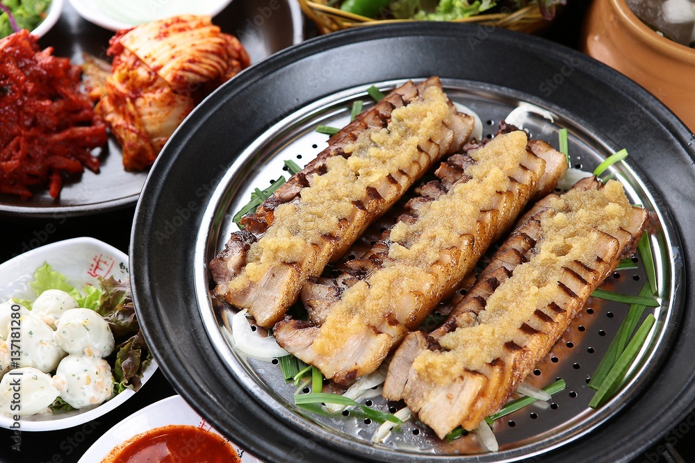 garlic bossam Stock-Foto | Adobe Stock