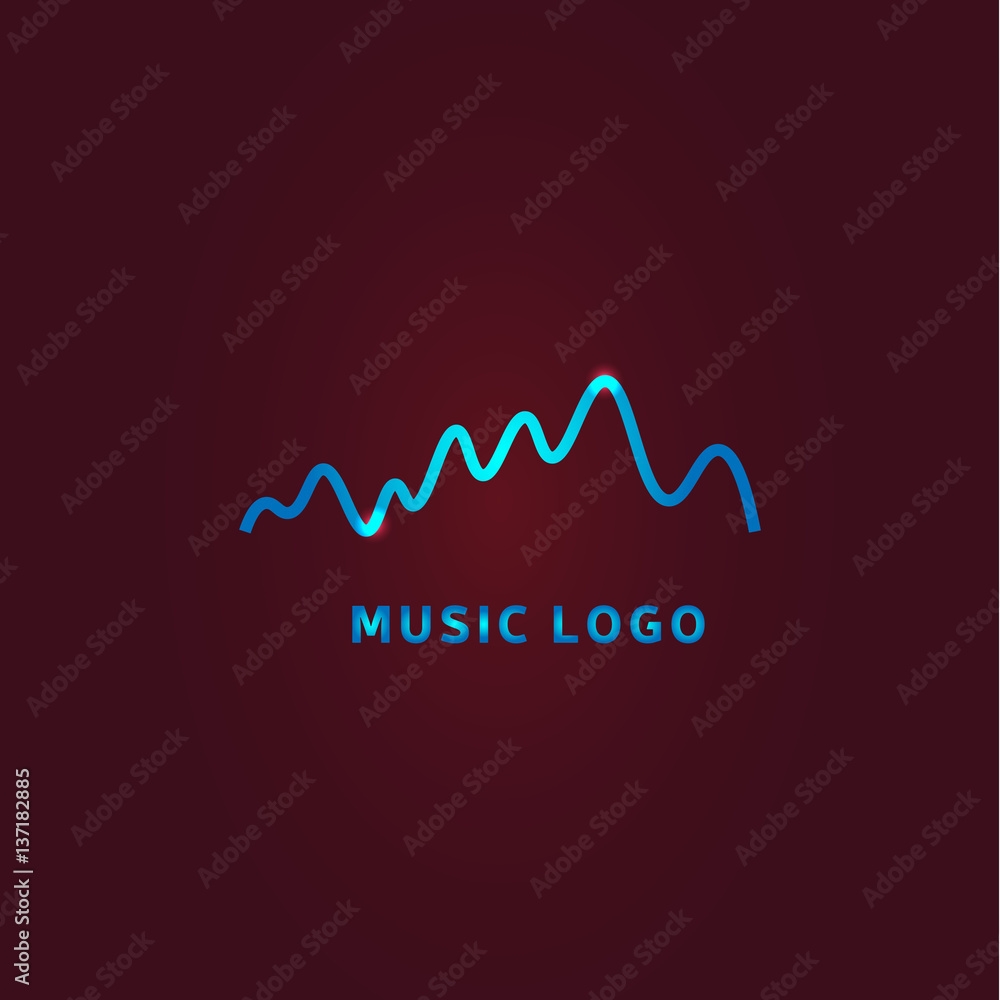 Colorful ui ux music equalizer sound waves. Audio electronic bar. Music ...