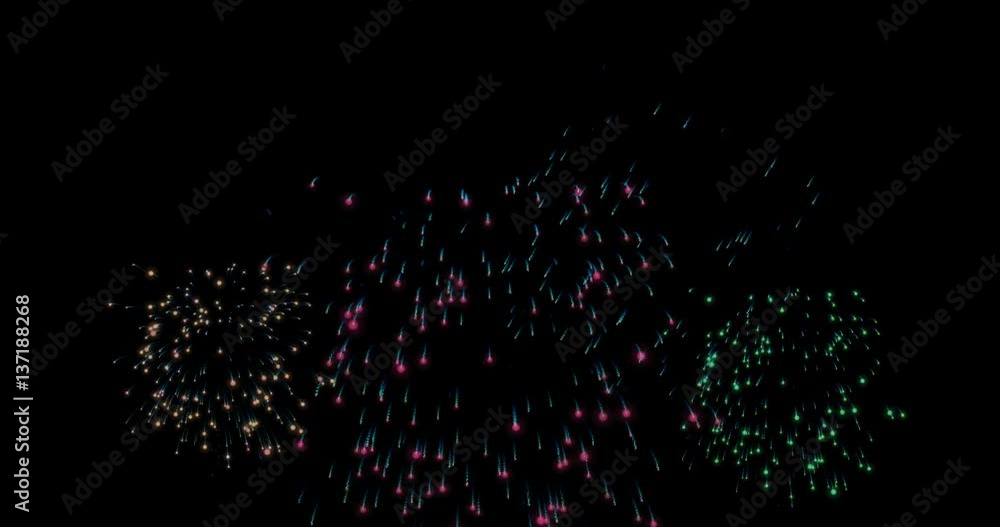Firework pyrotechnic show 4k. Fireworks holiday video background. High ...