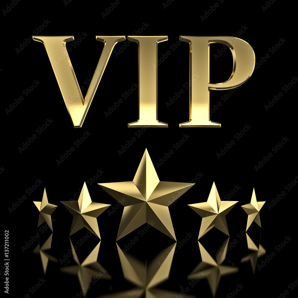 vip and golden star Stock Illustration | Adobe Stock