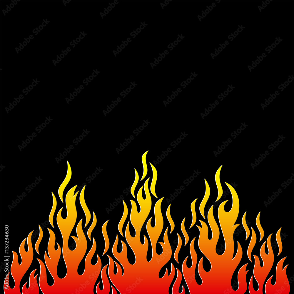 Colorful vector fire flame design Stock Vector | Adobe Stock